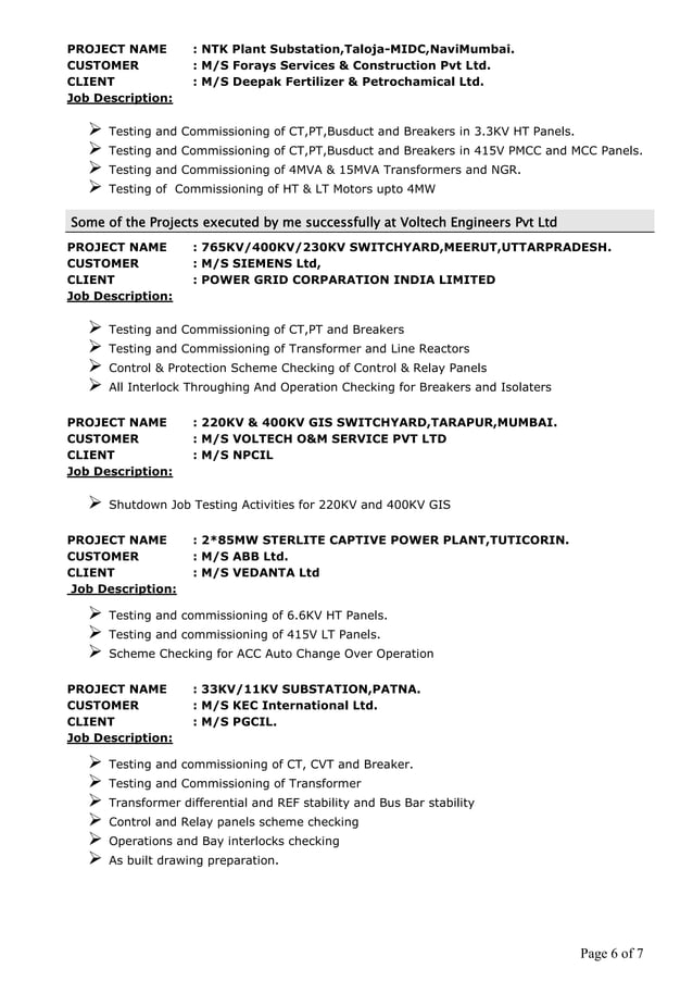 Testing & Commissioning Engineer | PDF | Civil Engineering Industry ...