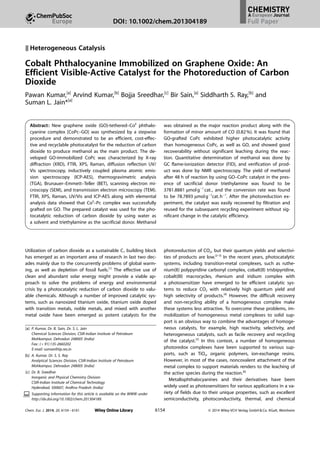 Cobalt Phthalocyanine Immobilized on Graphene Oxide: An Efficient Visible-Active Catalyst for ...