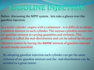 mpfi system ppt | PPTX | Auto Technology | Automotive