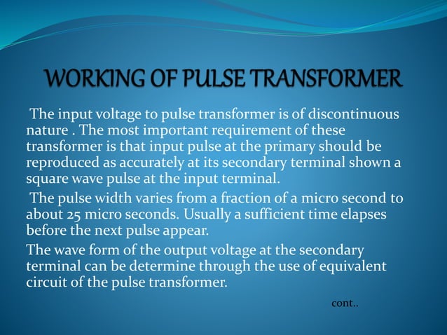 pulse transformer ppt | PPTX | Consumer Electronics | Technology & Computing