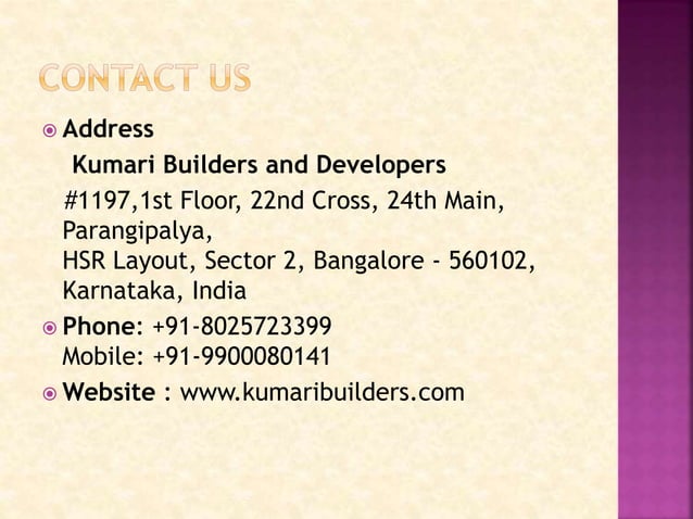 Kumari builders ppt | PPTX