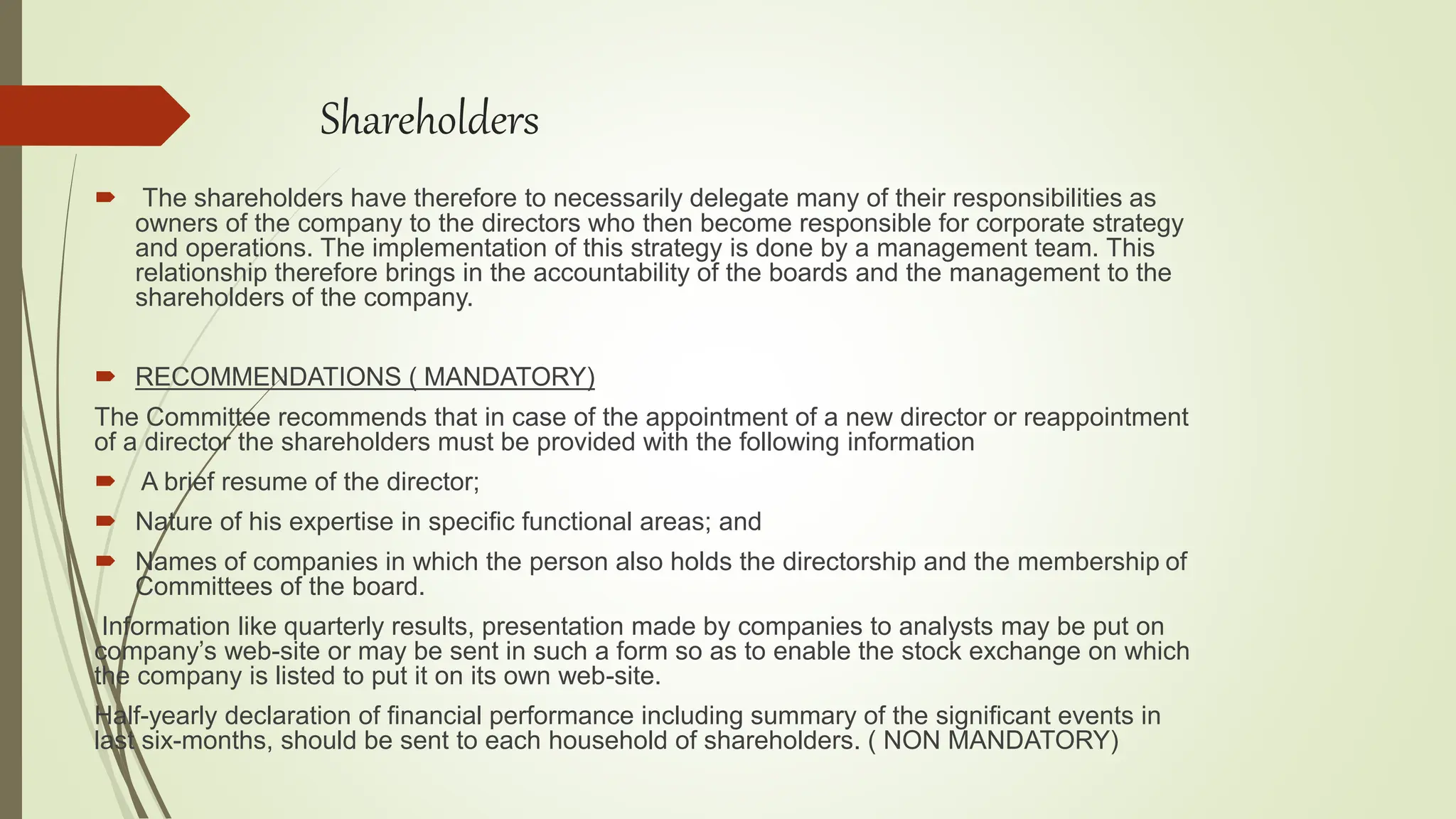RECOMMENDATIONS OF KUMAR MANGLAM BIRLA COMMITTEE | PPTX RECOMMENDATIONS OF KUMAR MANGLAM BIRLA COMMITTEE | PPTX