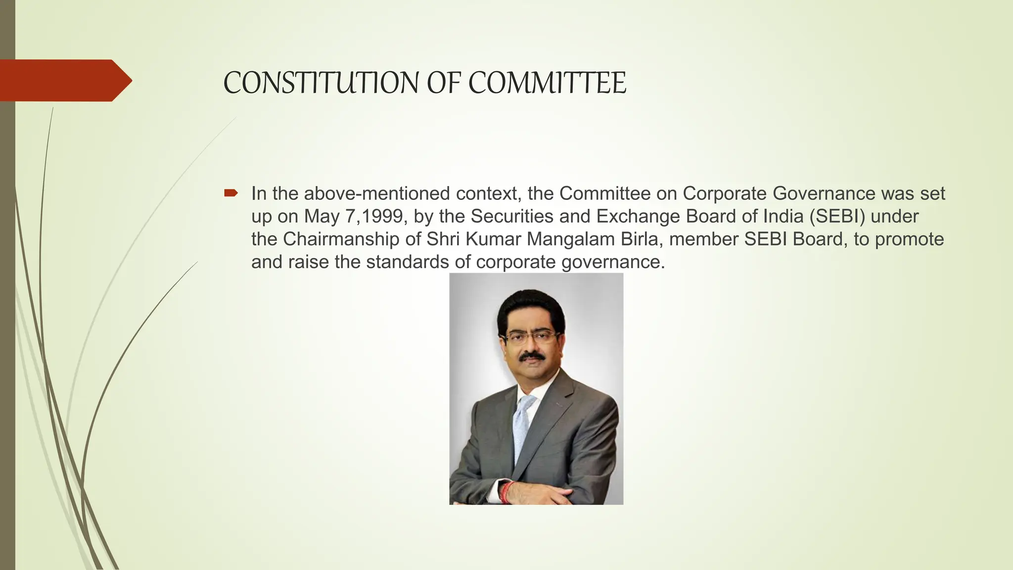 RECOMMENDATIONS OF KUMAR MANGLAM BIRLA COMMITTEE | PPTX RECOMMENDATIONS OF KUMAR MANGLAM BIRLA COMMITTEE | PPTX