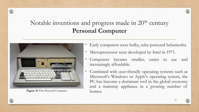 20th Century Technology | PPTX | Technology & Computing