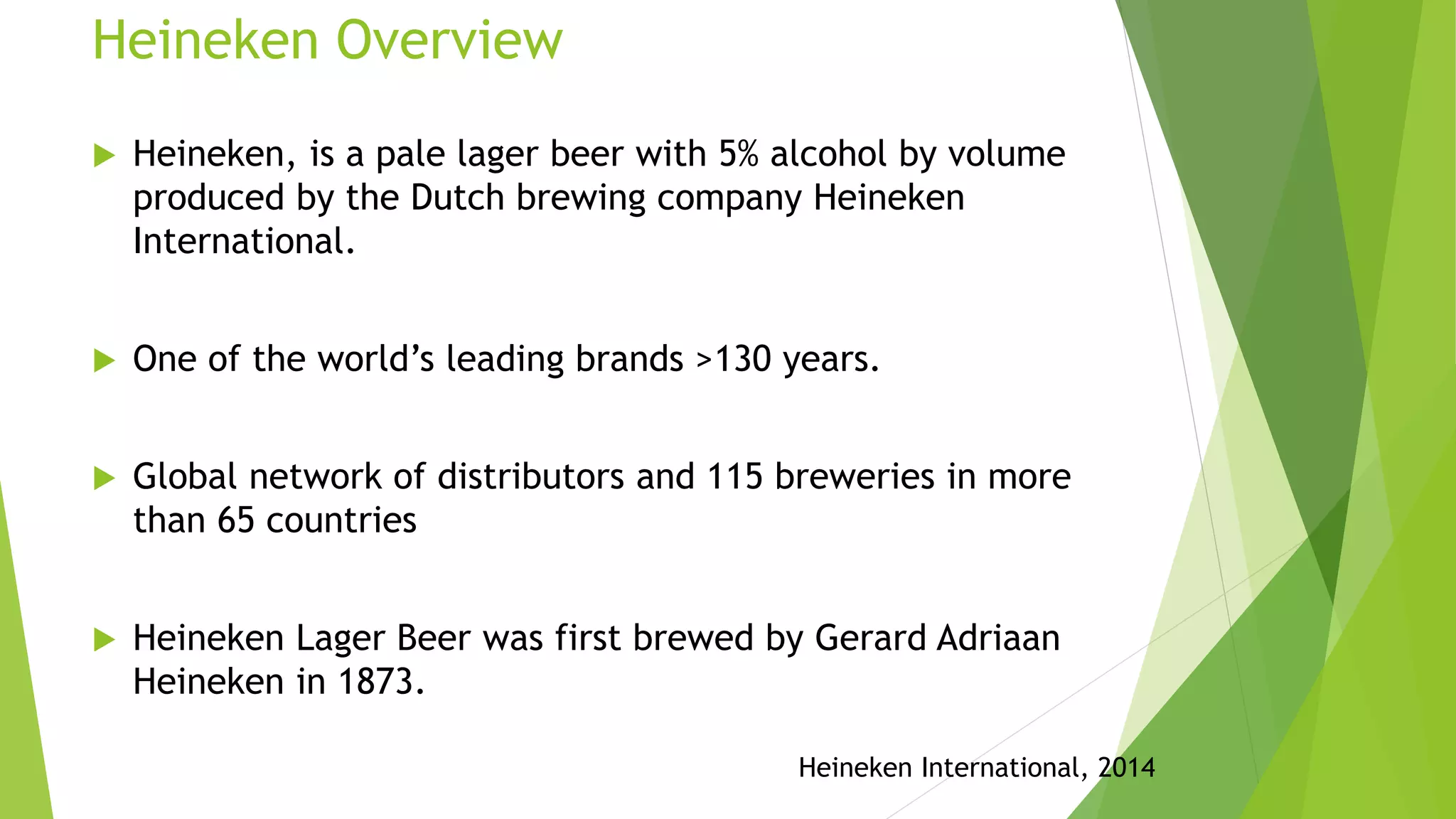 Heineken Lager Beer, India | PPTX