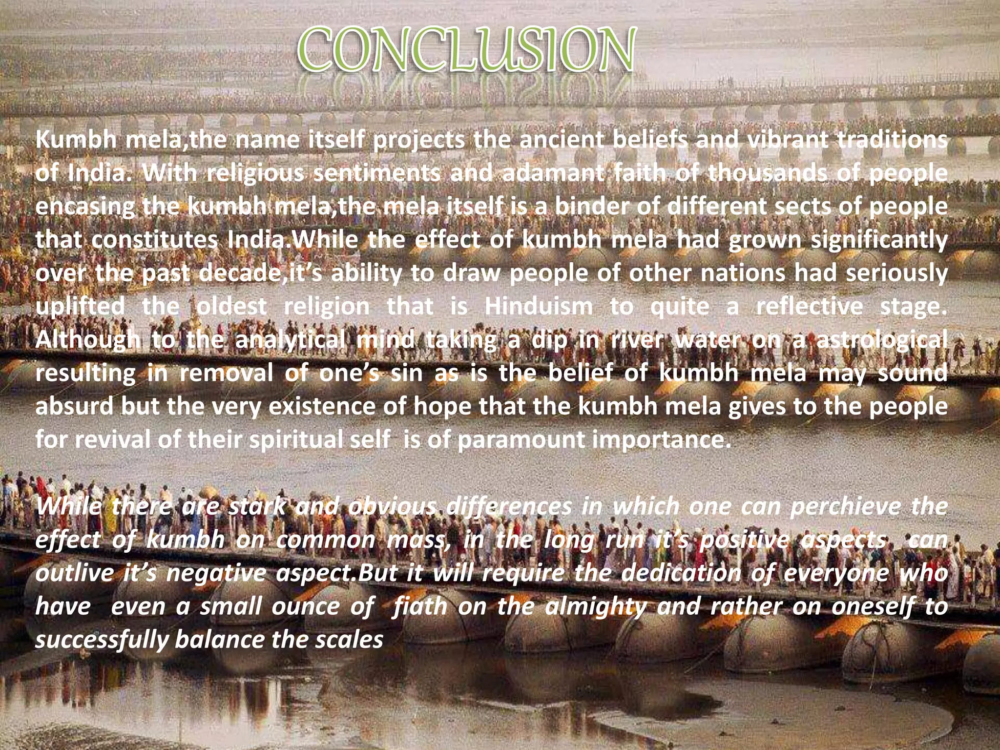 Kumbh Mela, The largest gathering in the World. | PPTX