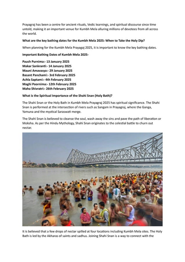 Kumbh Mela Prayagraj 2025: Significance and Spiritual Essence.pdf
