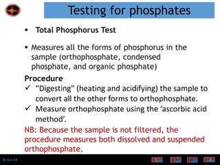 Phosphate as a Water Quality Parameter | PPTX
