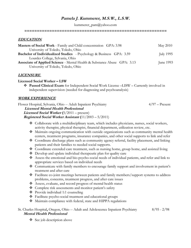 Pam Kummerer's Resume | PDF