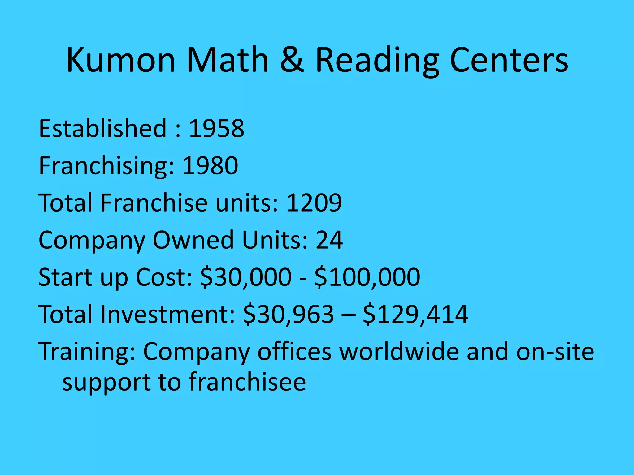 Kumon math & reading centers | PPTX