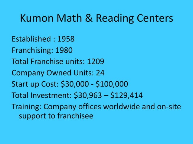 Kumon math & reading centers | PPTX