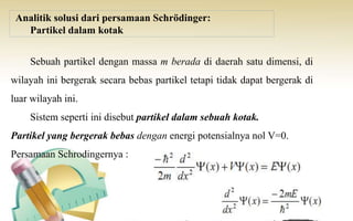 sifat gelombang pada materi dan mekanika kuantum | PPTX