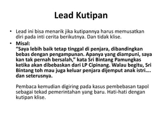 Kumpulan Tips Menulis Berita | PPTX
