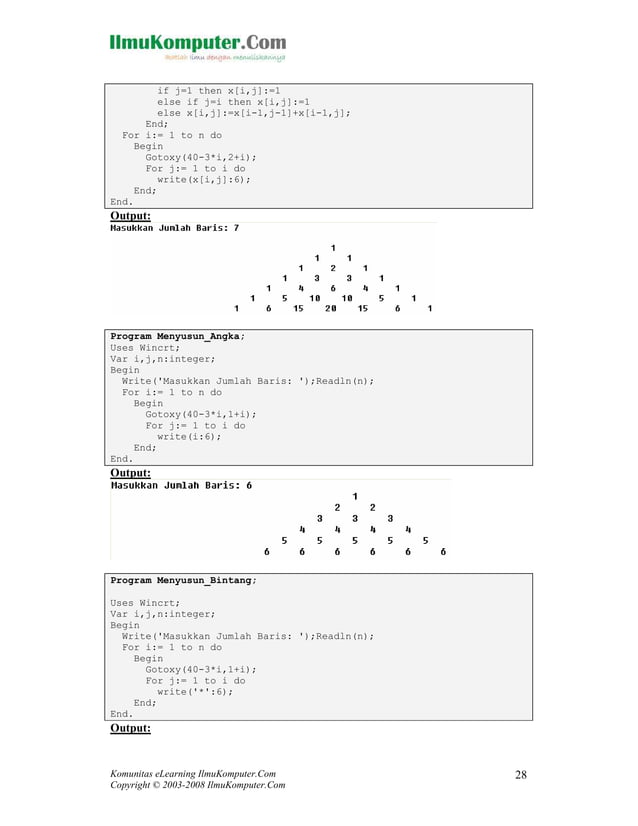 Kumpulan contoh-program-pascal | PDF | Programming Languages | Computing