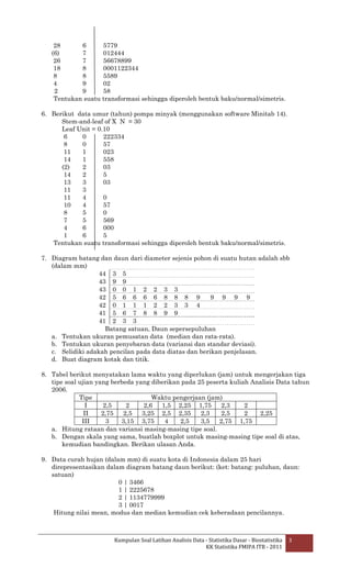 Kumpulan soal-latihan-andat-statdas-biostat-2011 | PDF