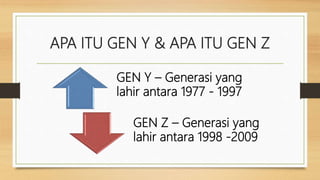 PEMBANGUNAN PENDIDIKAN PERPADUAN GENERASI Y& Z | PPT