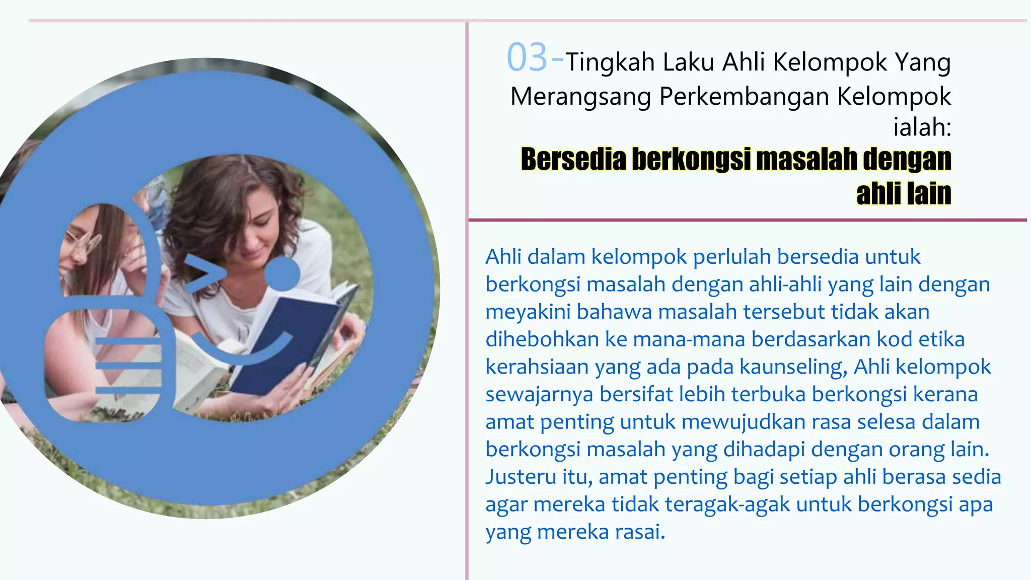TINGKAH LAKU AHLI KELOMPOK YANG MERANGSANG PERKEMBANGAN KELOMPOK | PPT