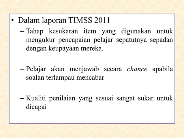 Kumpulan 3 isu berkaitan dengan timss | PPT