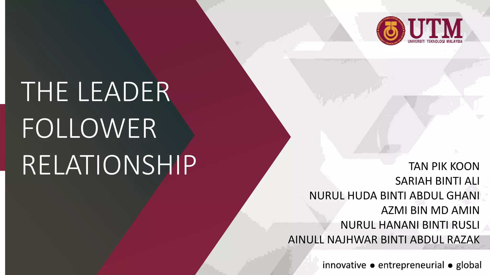 Kumpulan 5 - The Leader Follower Relationship | PPT