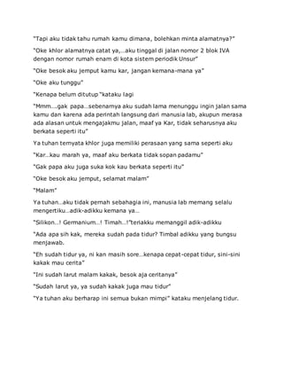 Kumpulan cerpen kimia | DOCX