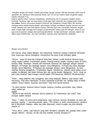 Kumpulan cerpen kimia | DOCX