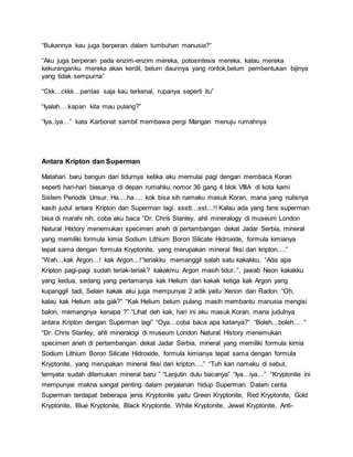 Kumpulan cerpen kimia | DOCX