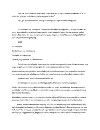 Kumpulan cerpen kimia | DOCX
