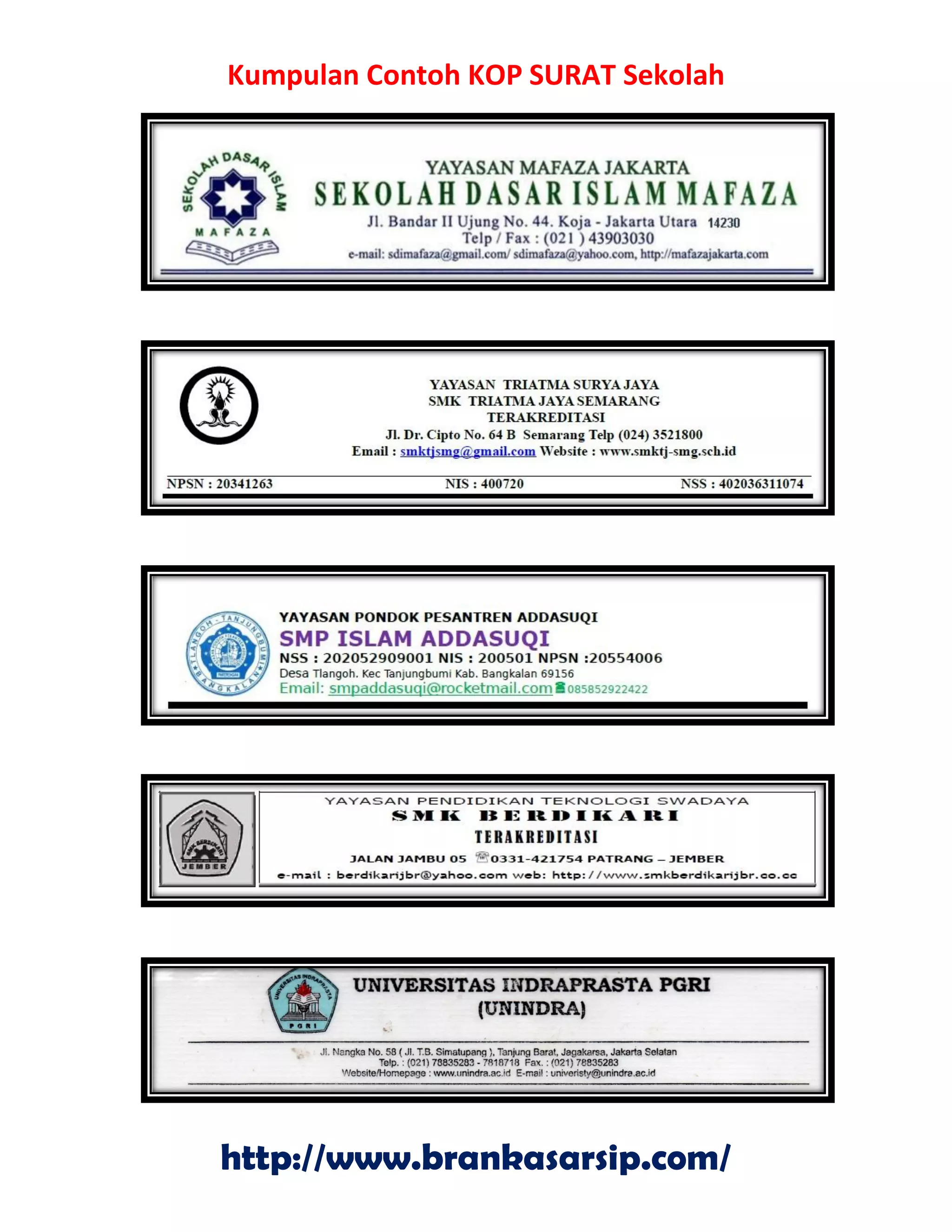 Kumpulan Contoh Kop Surat Sekolah-BrankasArsip.Com