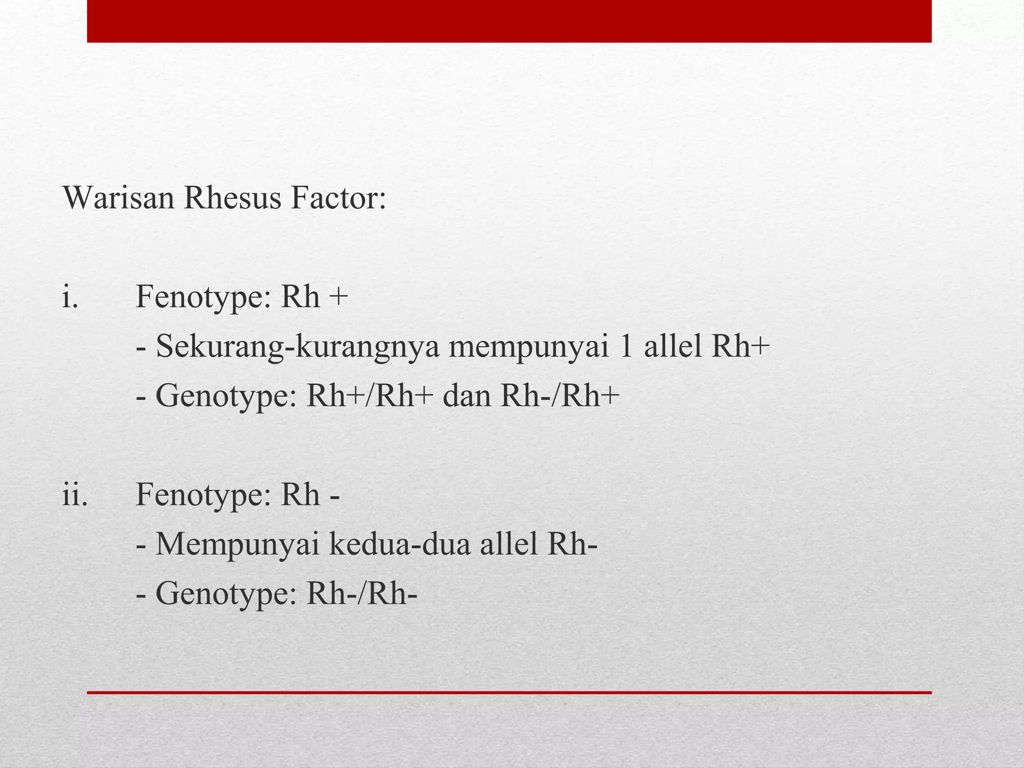 Kumpulan Darah & Rhesus Factor | PPT