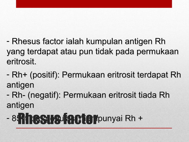 Kumpulan Darah & Rhesus Factor | PPT
