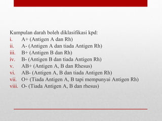 Kumpulan Darah & Rhesus Factor | PPT