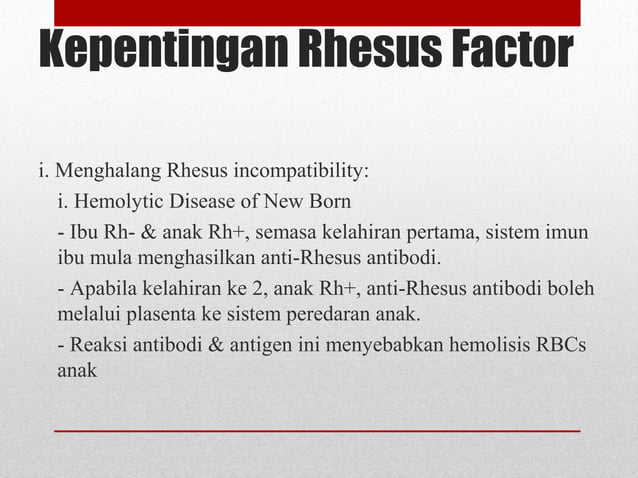 Kumpulan Darah & Rhesus Factor | PPT