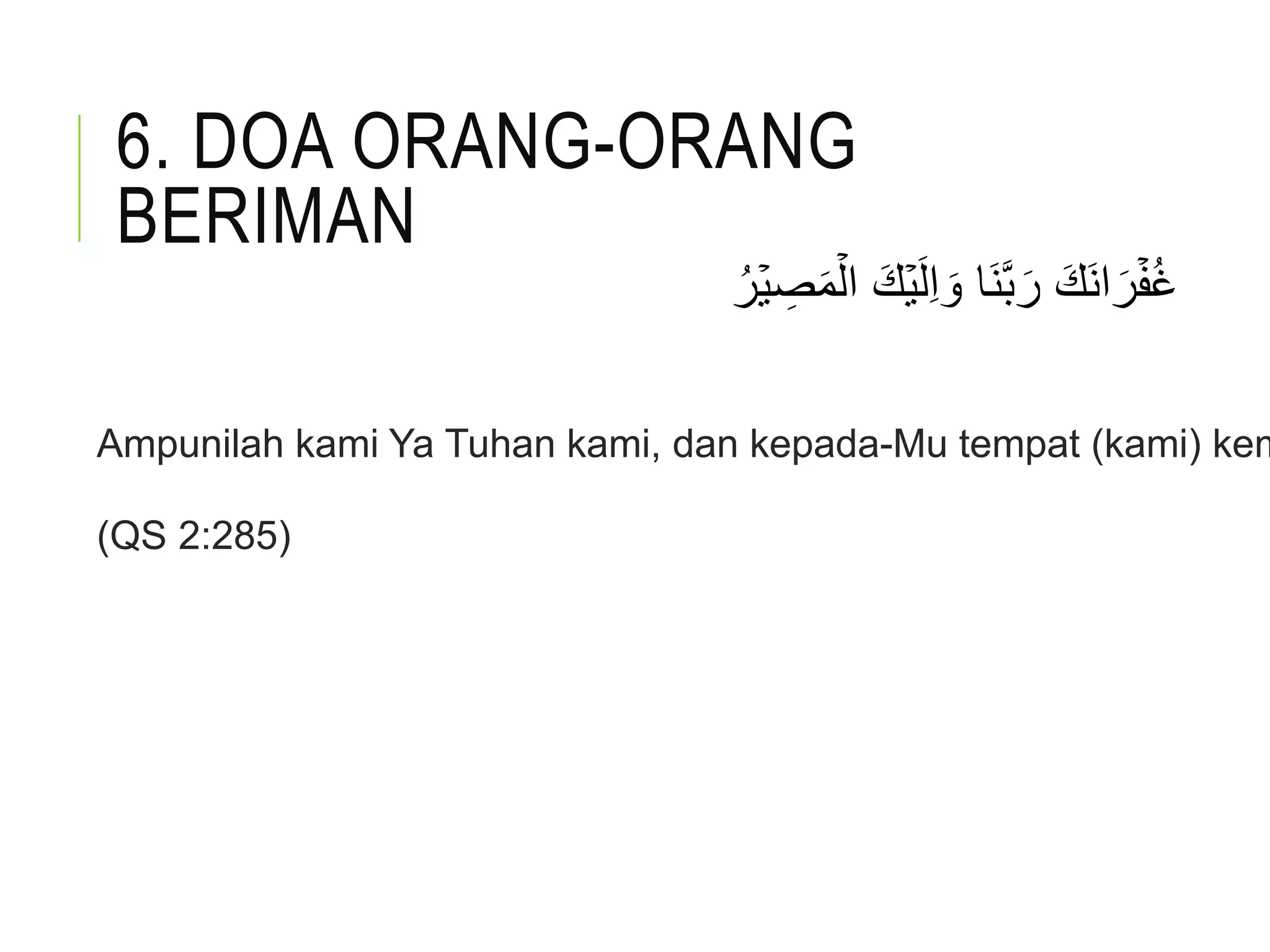 Kumpulan Doa-doa yang diajarkan Allah dalam Al Quran_MAH.pptx