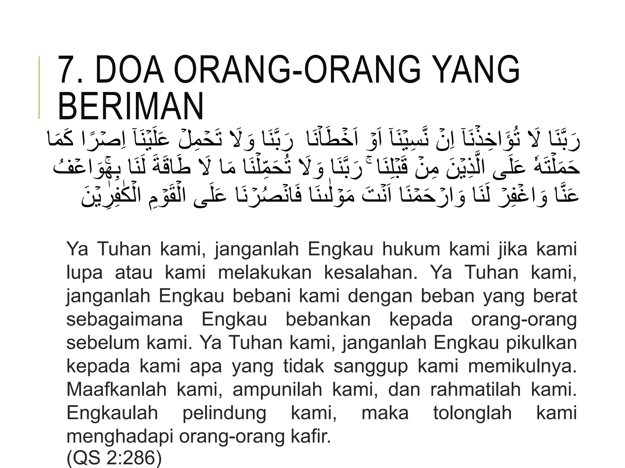 Kumpulan Doa-doa yang diajarkan Allah dalam Al Quran_MAH.pptx