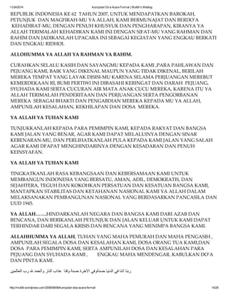 Kumpulan do’a acara formal mufdil's weblog | PDF