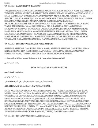 Kumpulan do’a acara formal mufdil's weblog | PDF