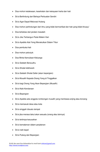 Kumpulan doa dalam islam | PDF