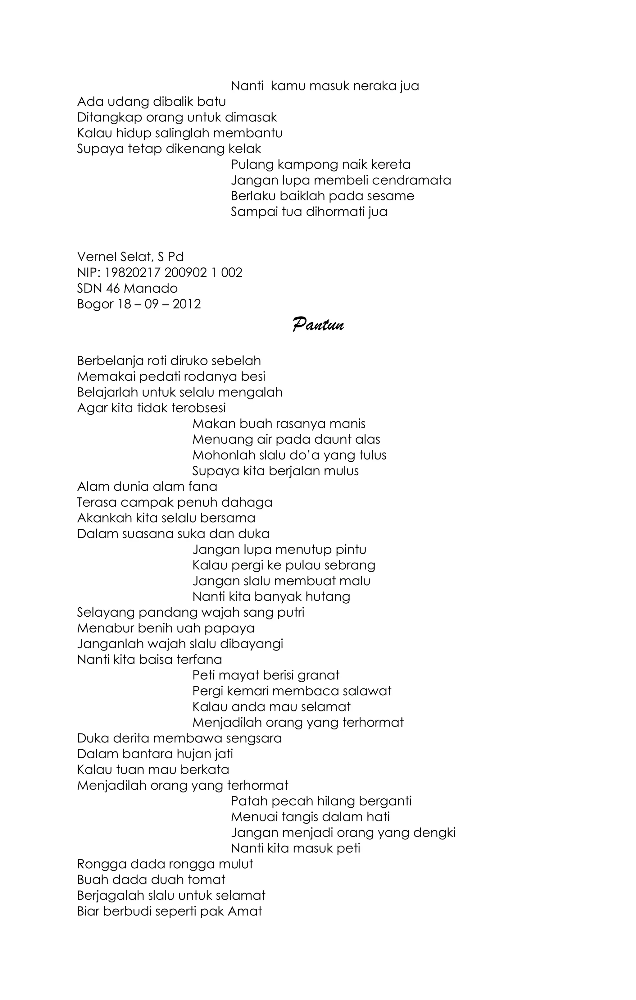 Kumpulan pantun | DOCX