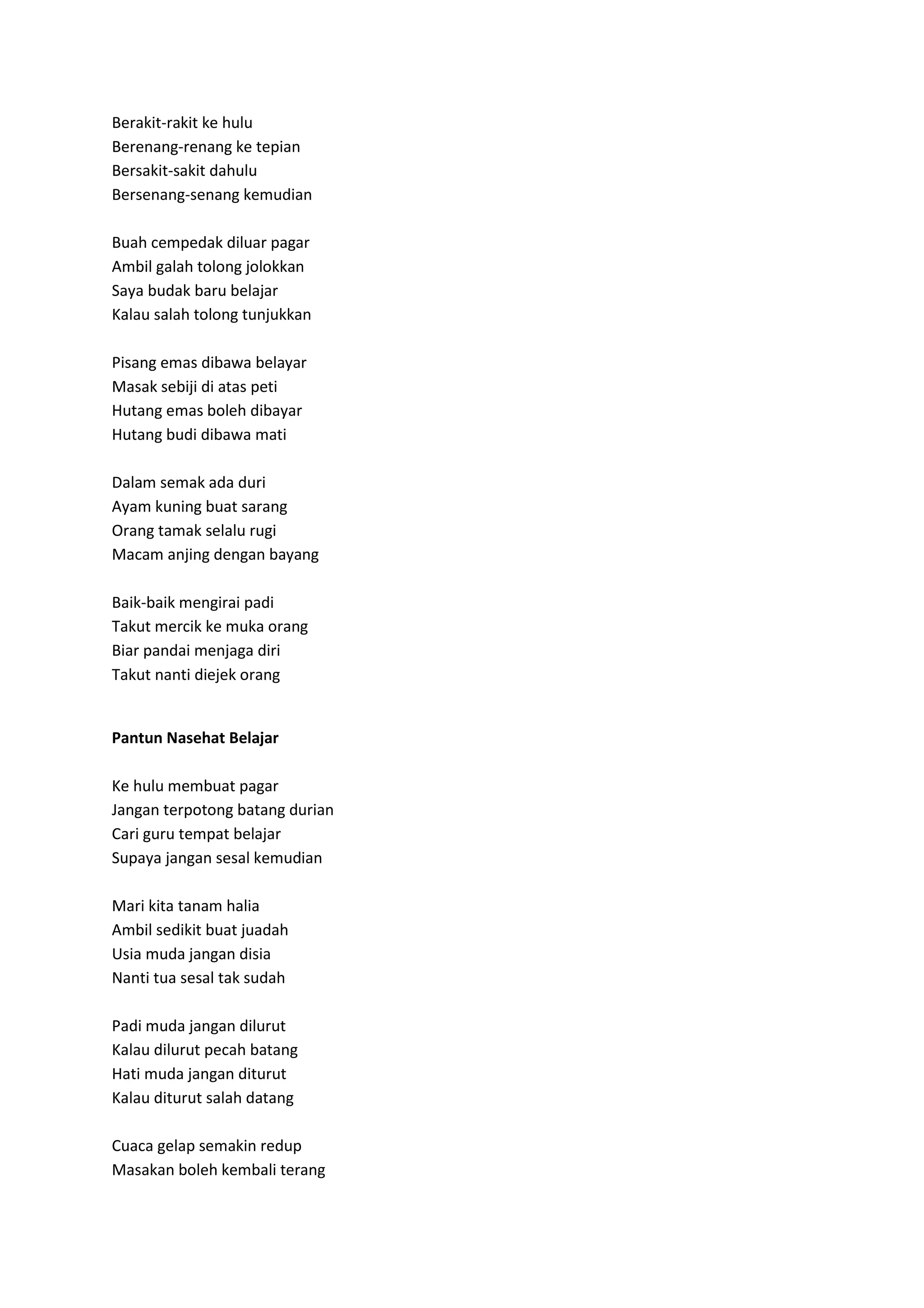 Kumpulan pantun by:ririnrosalinda abdinegara | DOCX