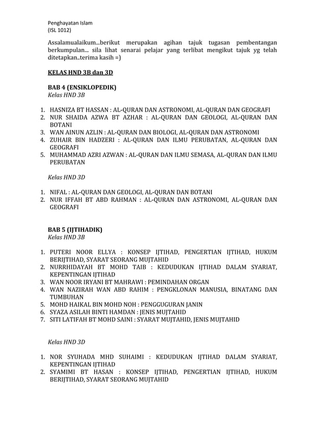 Kumpulan Pembentangan | PDF