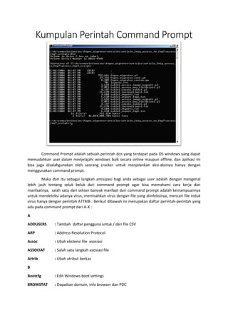 Kumpulan perintah command prompt | PDF