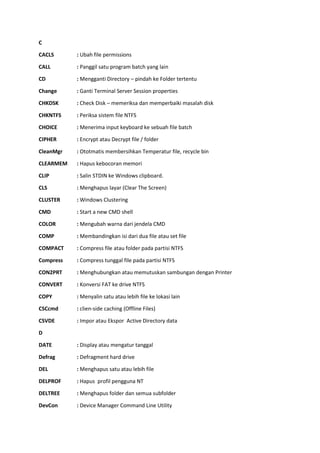 Kumpulan perintah command prompt | PDF