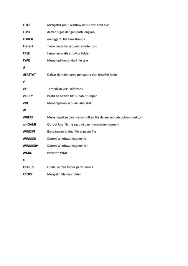 Kumpulan perintah command prompt | PDF