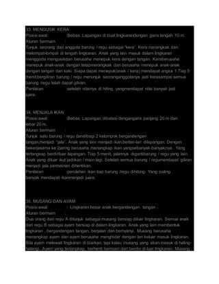 Kumpulan permainan pramuka | DOCX