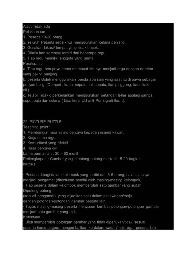 Kumpulan Permainan Pramuka Pdf
