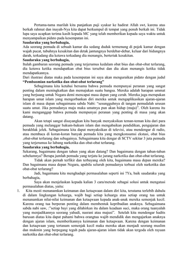 Kumpulan pidato bahasa arab | DOCX