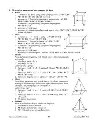 Kumpulan rumusmatematikasmp sesuaisklun2010lengkap | PDF