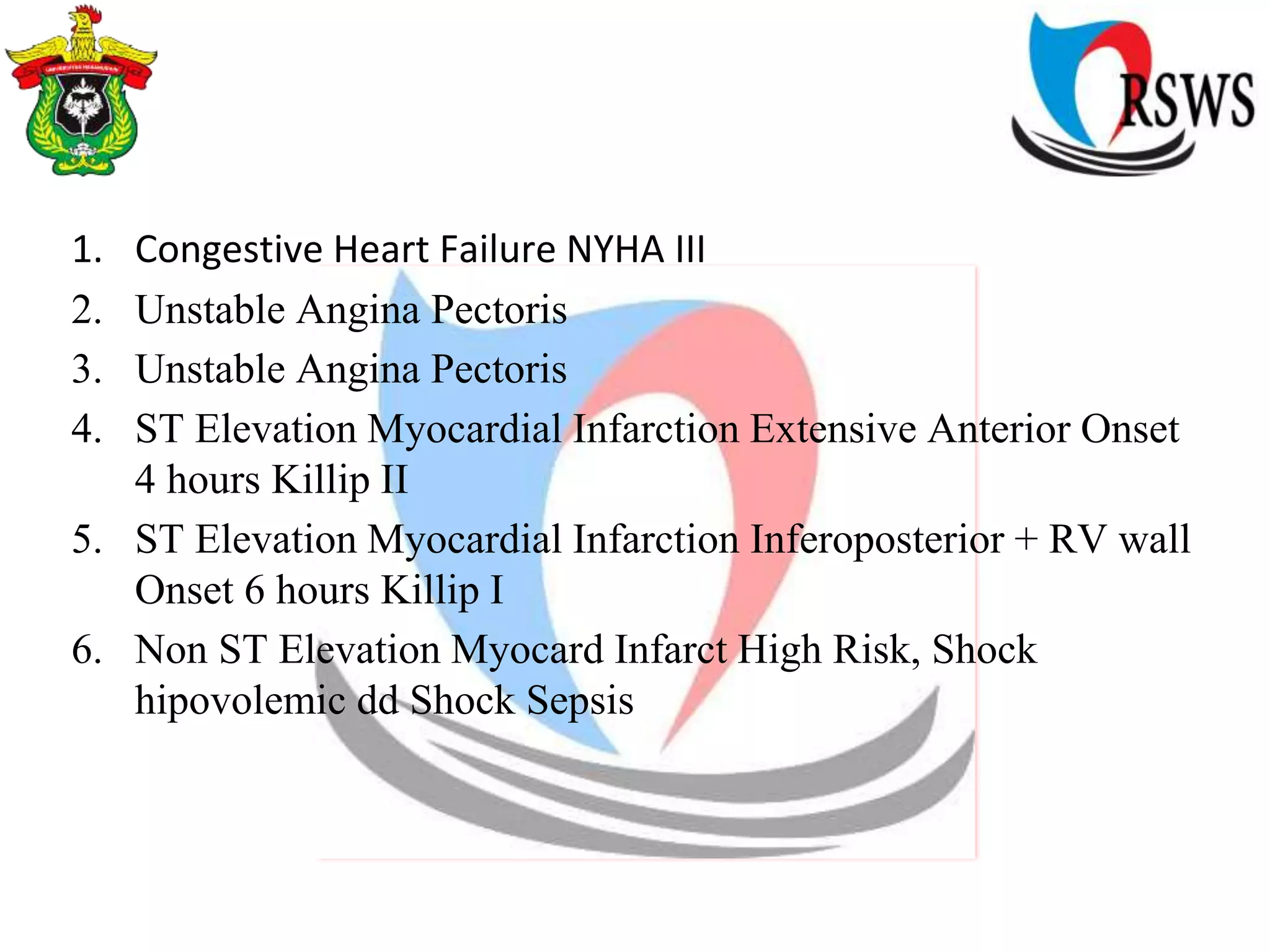 Kumpulan slide chf, stemi, nstemi, uap | PPTX