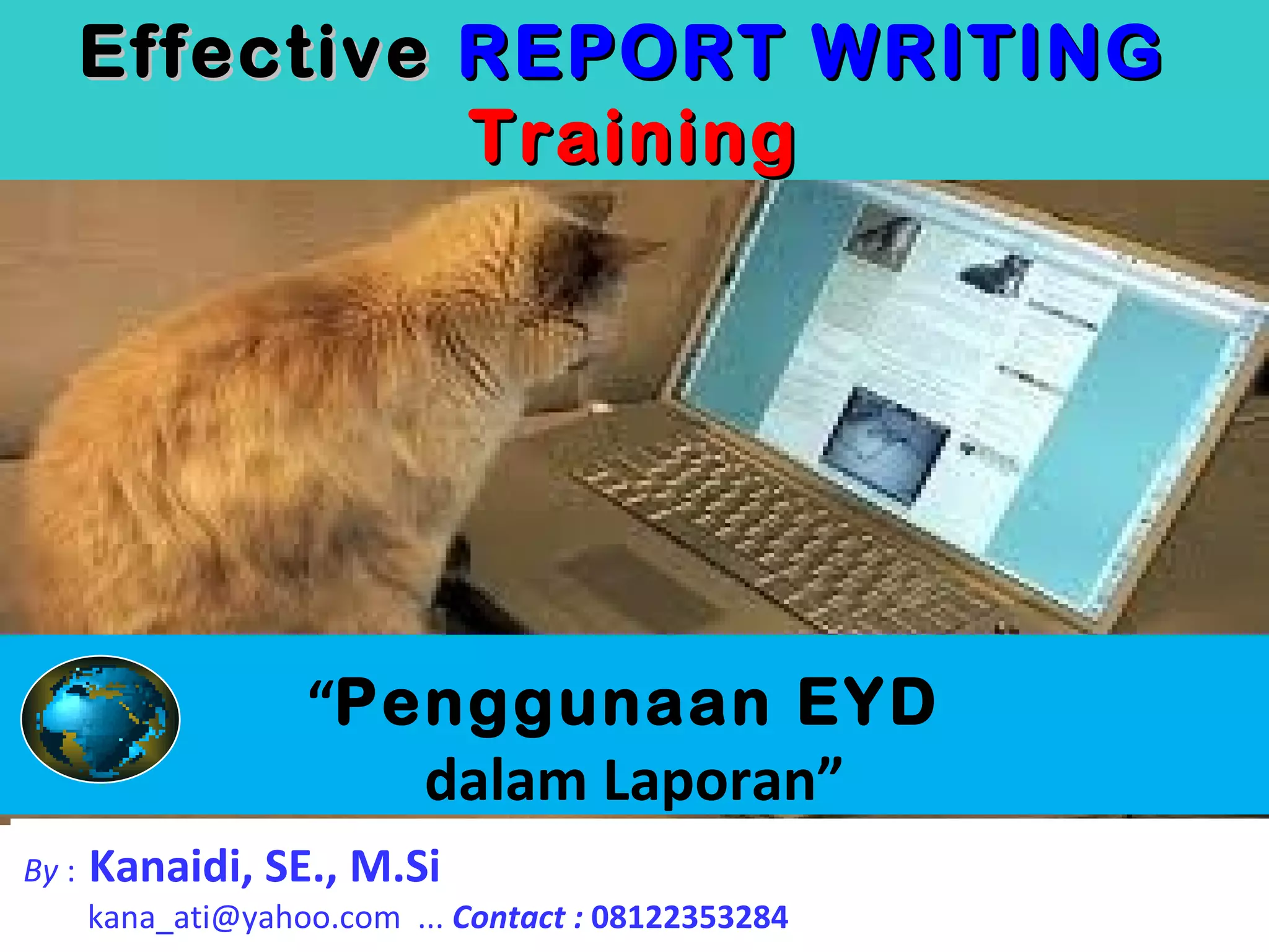Effective REPORT WRITING Training | PPT