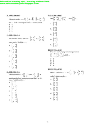 Kumpulan soal soal pilihan matematika sma-lkp | PDF